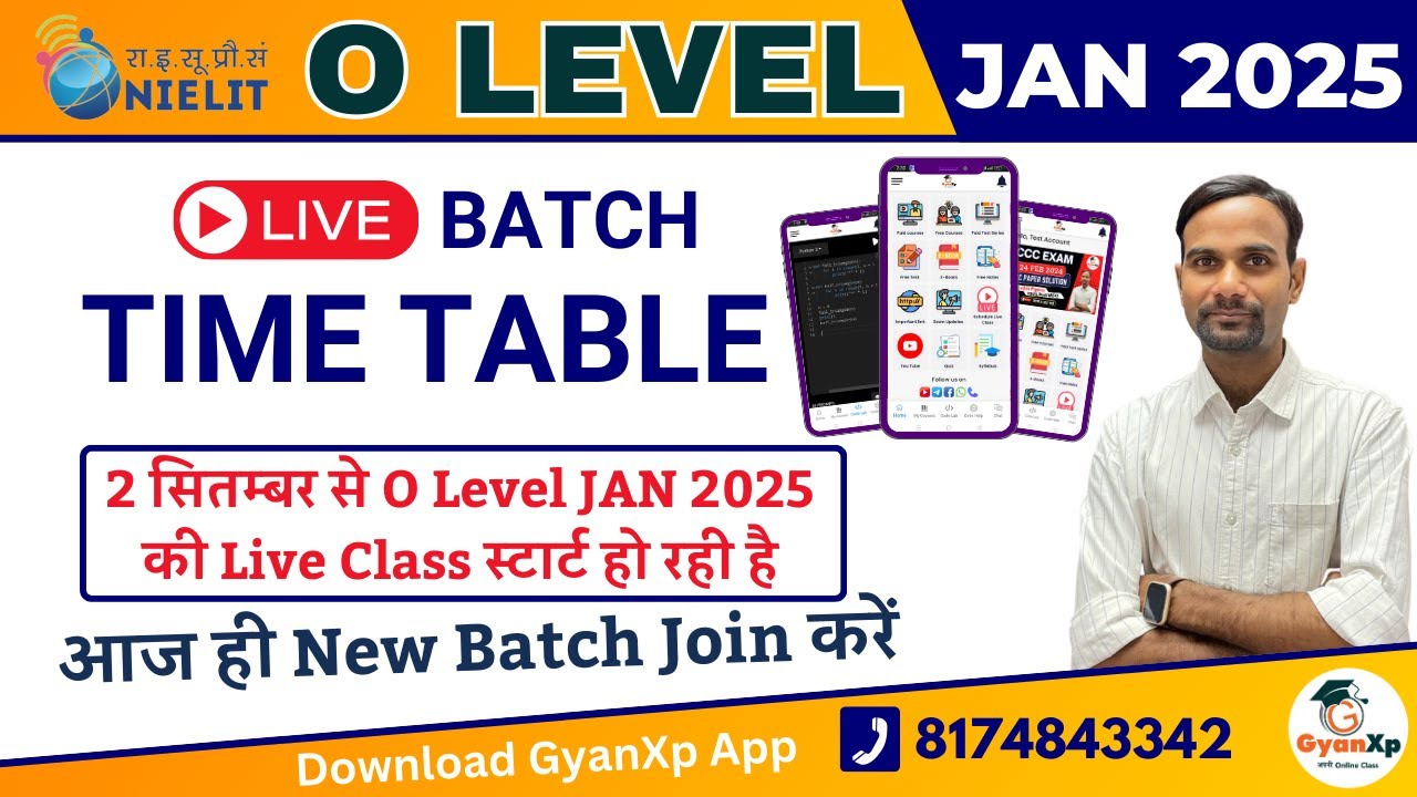 LIVE Batch Time Table ( O Level January 2025) || O Level New Batch Jan ...