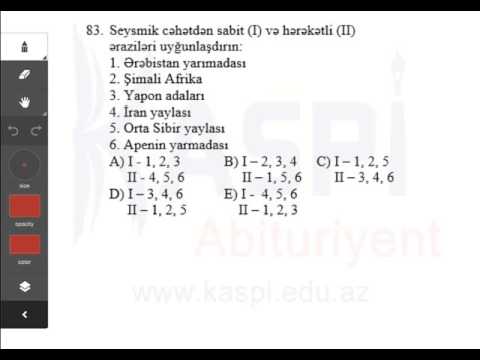 Kaspi Abituriyent - Sınaq imtahan - Dekabr 2013 - 11-ci sinif - Coğrafiya  83