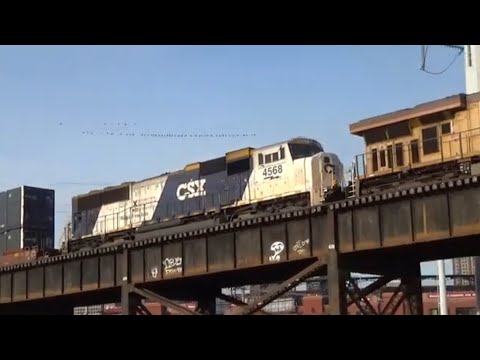 CSX 4568 Trailing on UP ITUG4 Thru Downtown St. Louis, Missouri 2/6/24 - YouTube