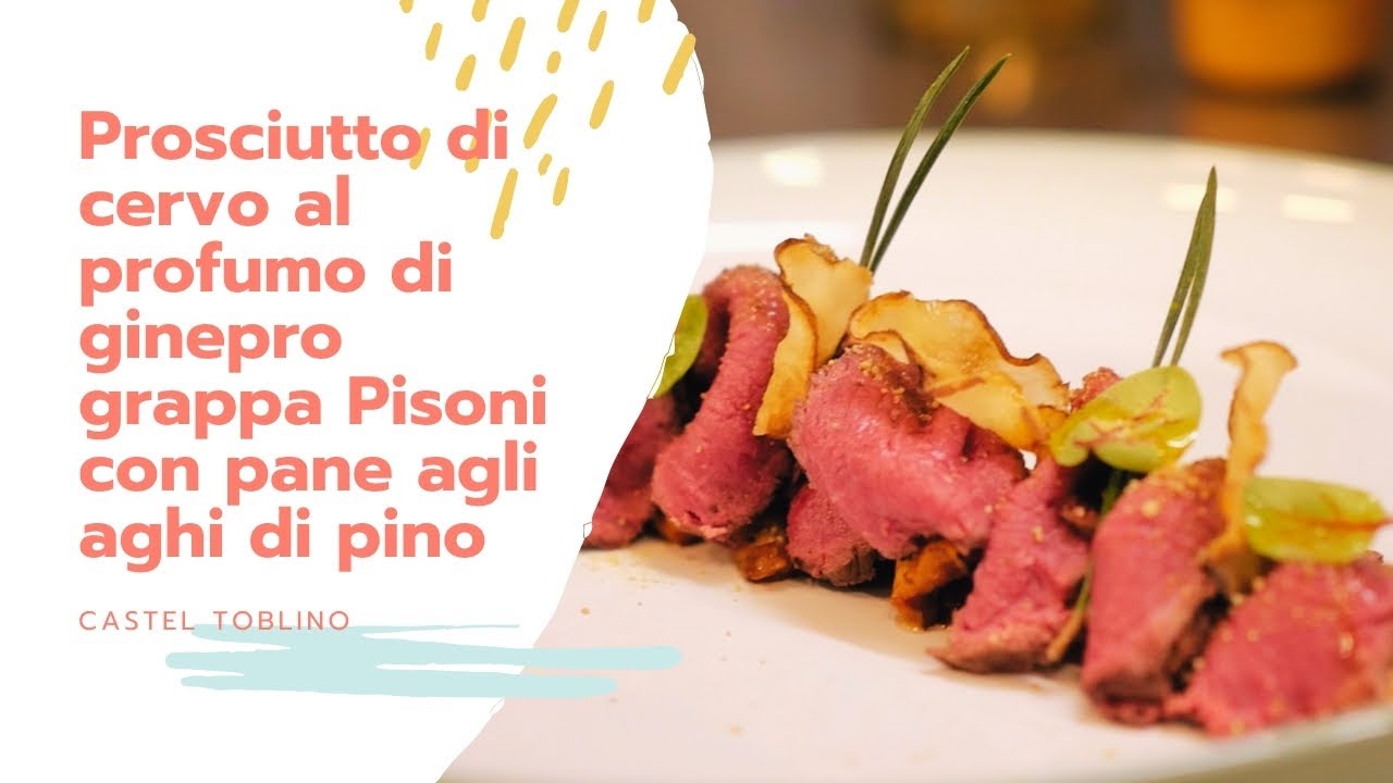 Prosciutto di cervo al profumo di ginepro grappa Pisoni con pane agli ...