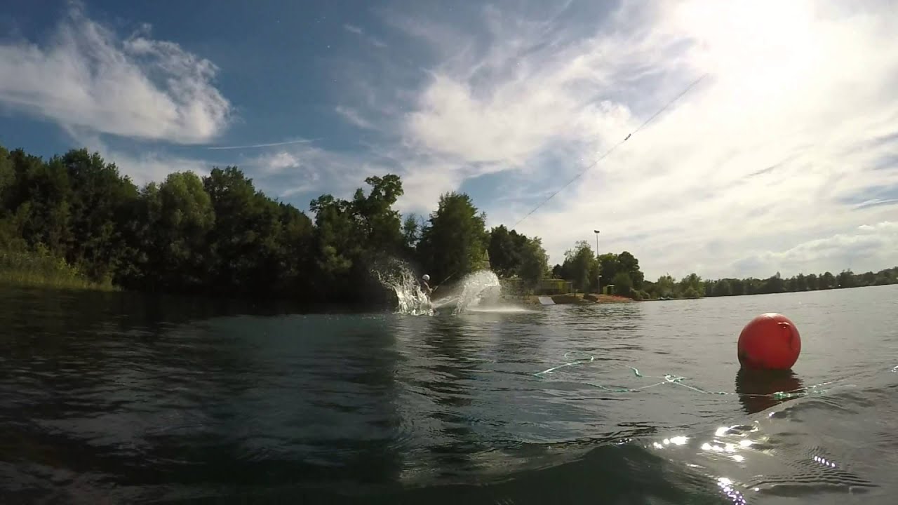 Gopro Parc d'Aventures Brumath 2015 HD Wakeboard Teleski nautique - YouTube