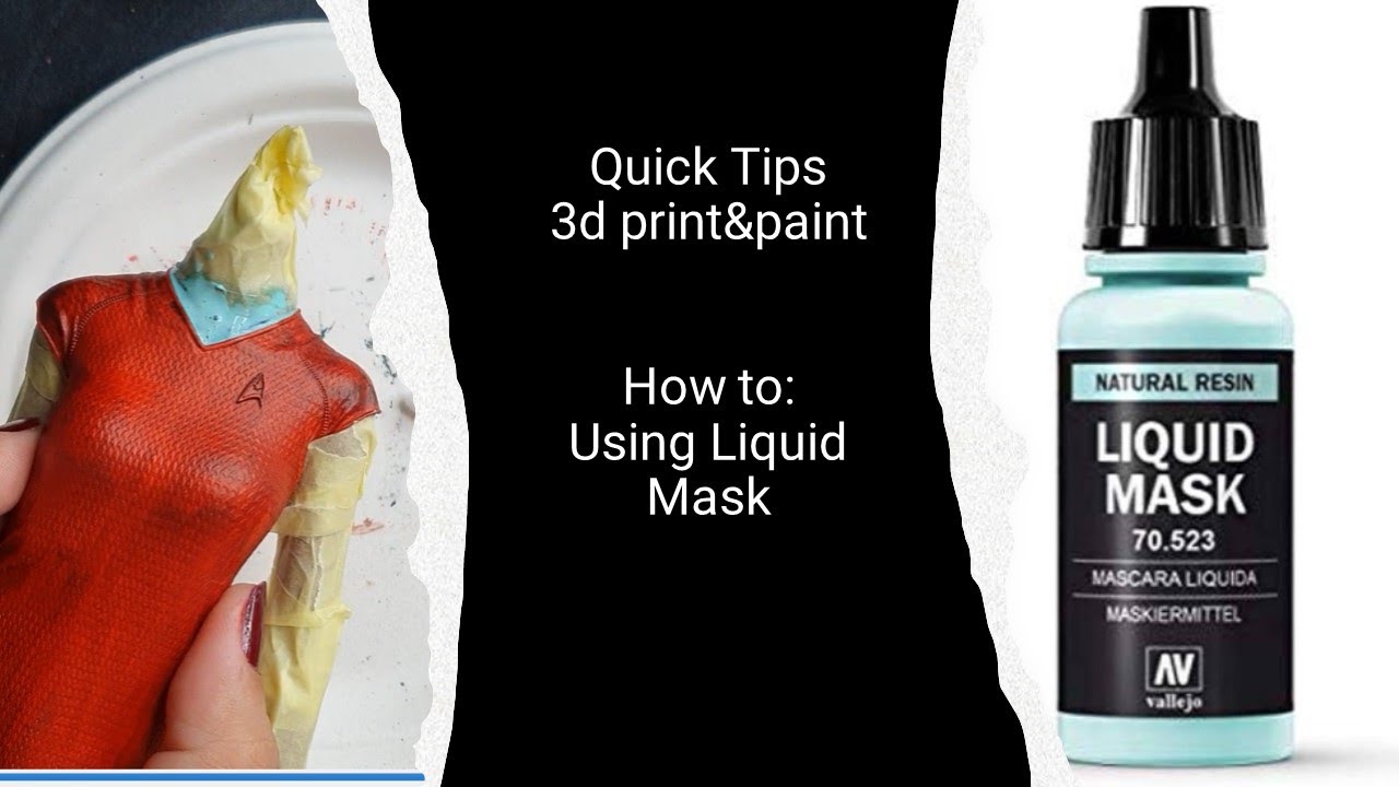 Using liquid mask - Quick 3d Painting Tips - 3d print&paint - YouTube