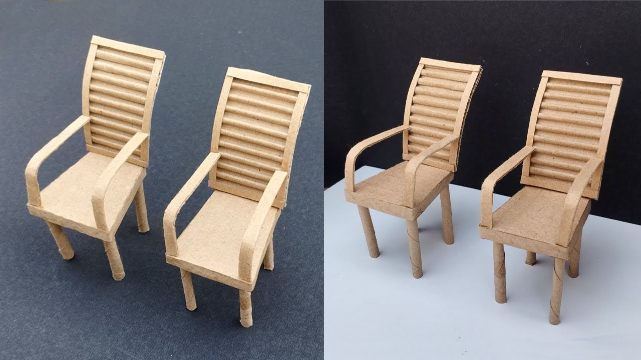 How to make a chair with cardboard | DIY chair | cardboard crafts - YouTube