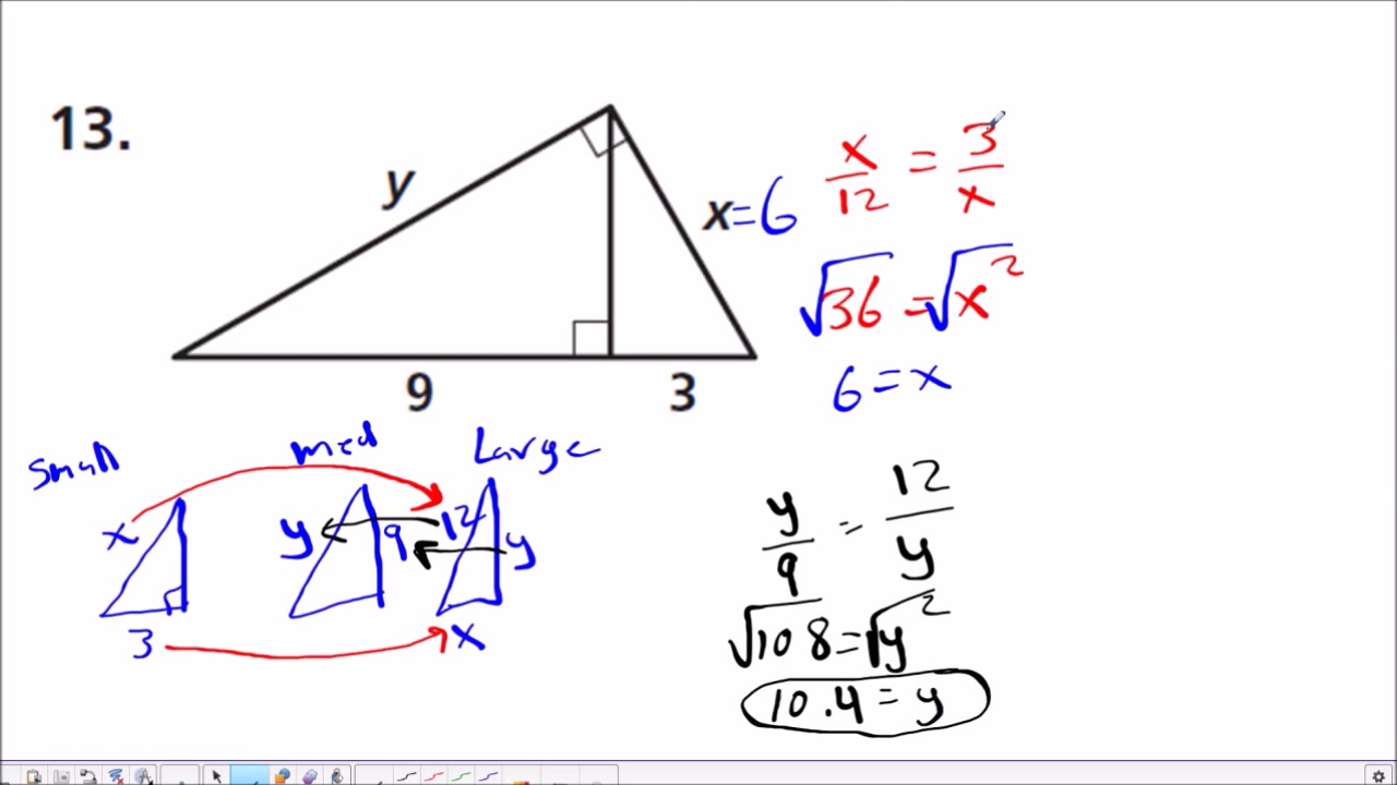 Geometry Unit 5, Lesson 3, Right Triangle Similarity - YouTube
