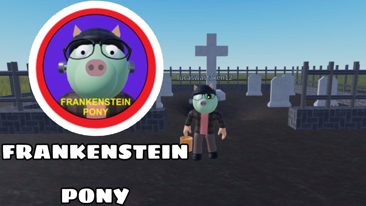 How To Get “Spooky” Badge + Frankenstein Pony In Piggy Skins Reanimated ...