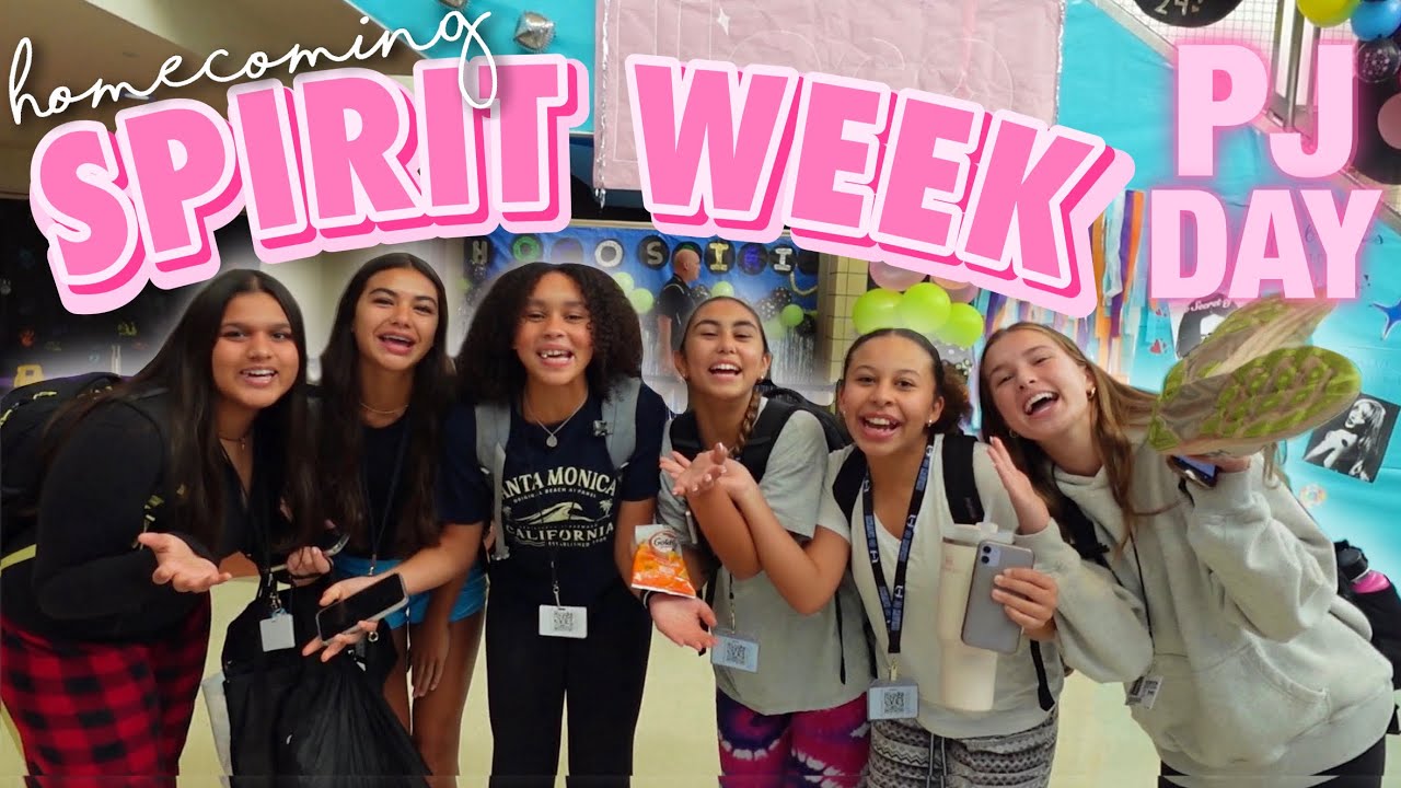 HOMECOMING SPIRIT WEEK 🪩🎊| PAJAMA DAY | DAY ONE - YouTube