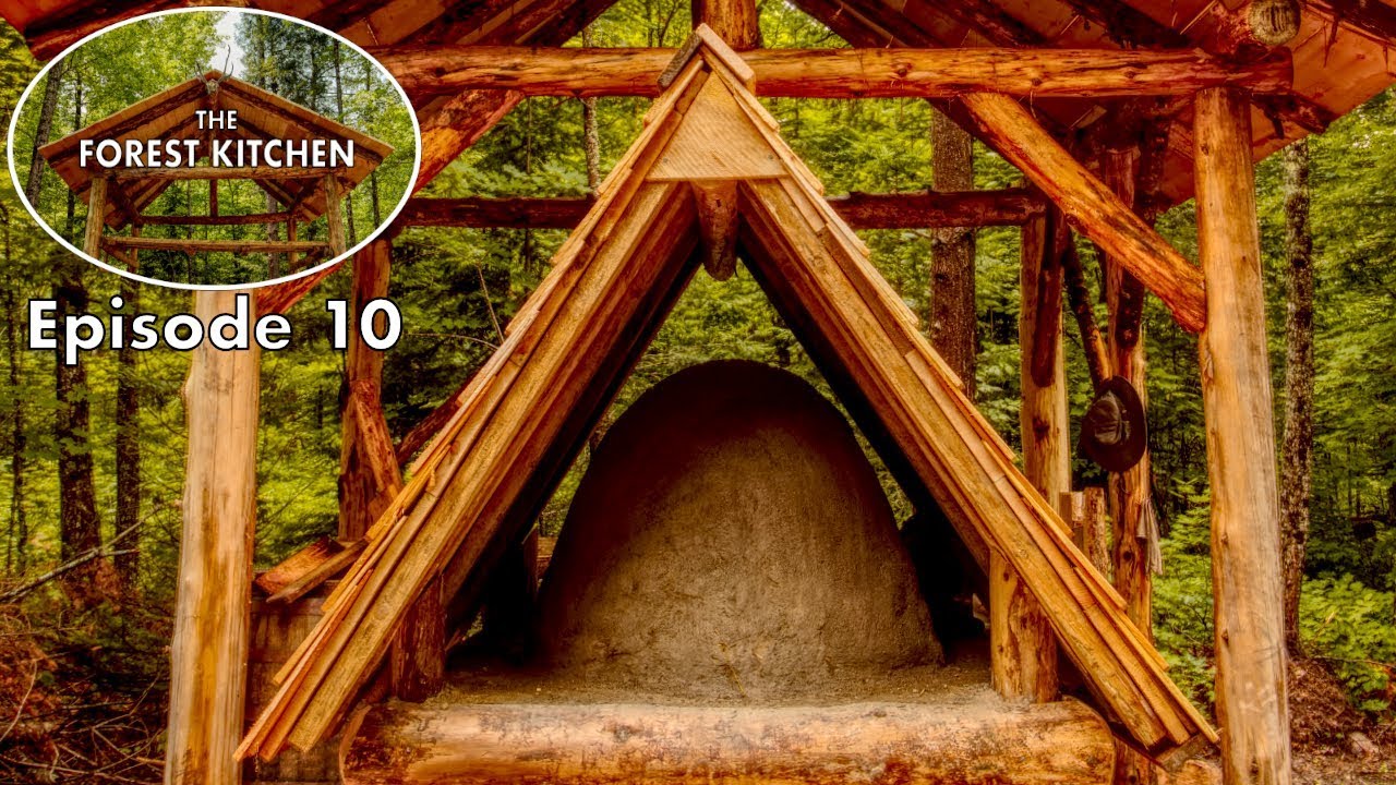Primitive Clay Mud Oven | The Forest Kitchen | Off Grid Log Cabin Build ...
