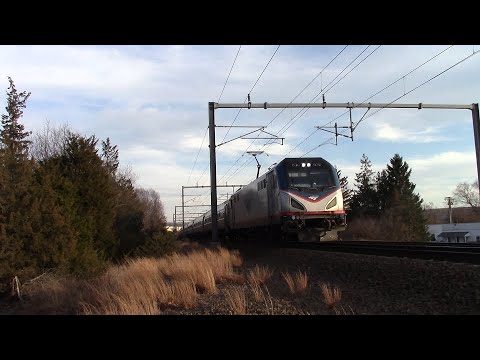 Amtrak Train Action Near Burrows Field Park in Groton, CT (12/13/20 ...