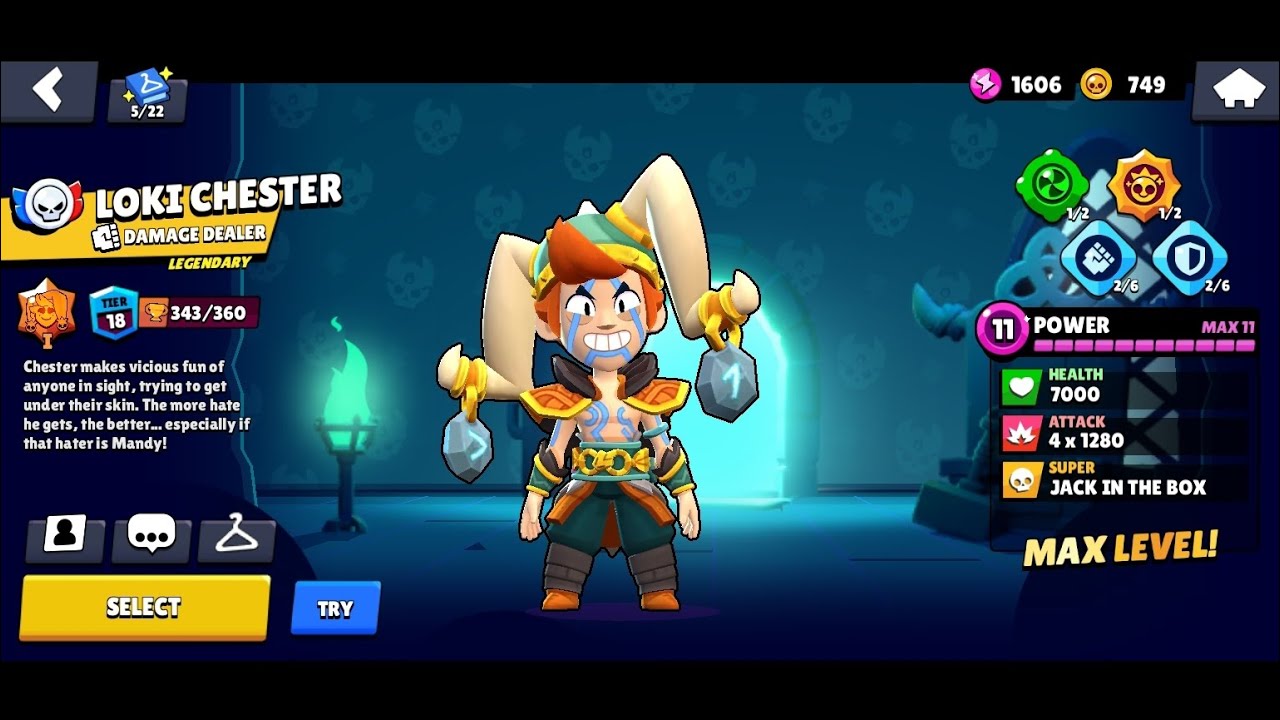 Maxing Chester (Loki) [Brawl Stars] - YouTube