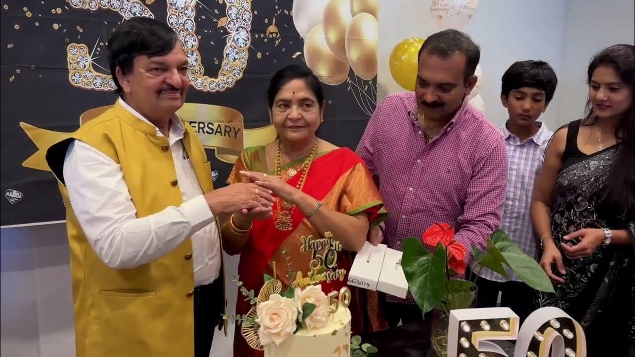 50th Anniversary Celebrations - Ganga Mohan & Veena Kamulu in Melbourne - YouTube