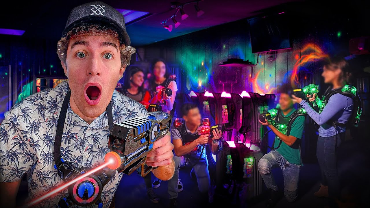 I Challenged the FASTEST Humans to EXTREME Laser Tag! - YouTube