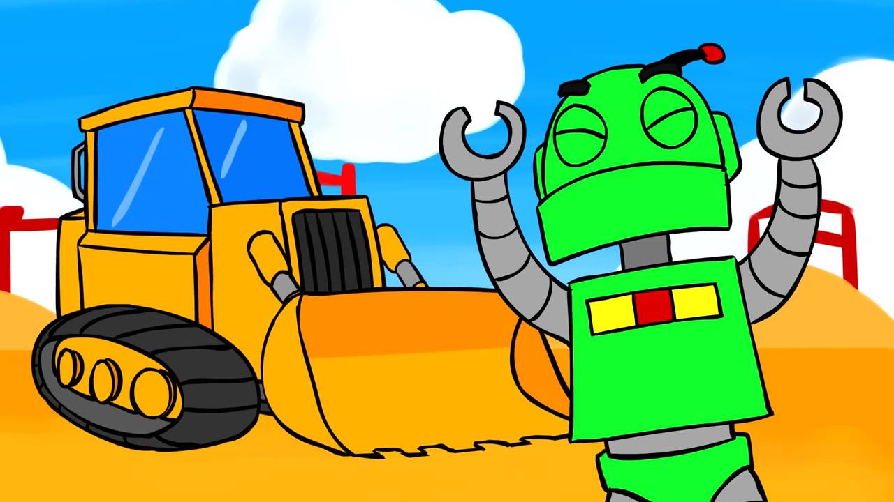 Neon Green Robot Machine #3 | Construction Vehicles, Childrens Learning ...