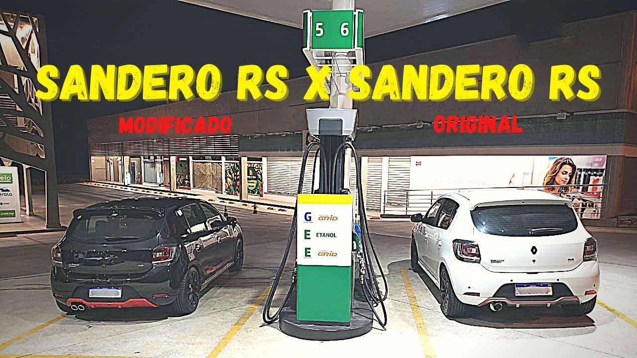 COMPARATIVO: SANDERO RS MODIFICADO X SANDERO RS ORIGINAL - YouTube