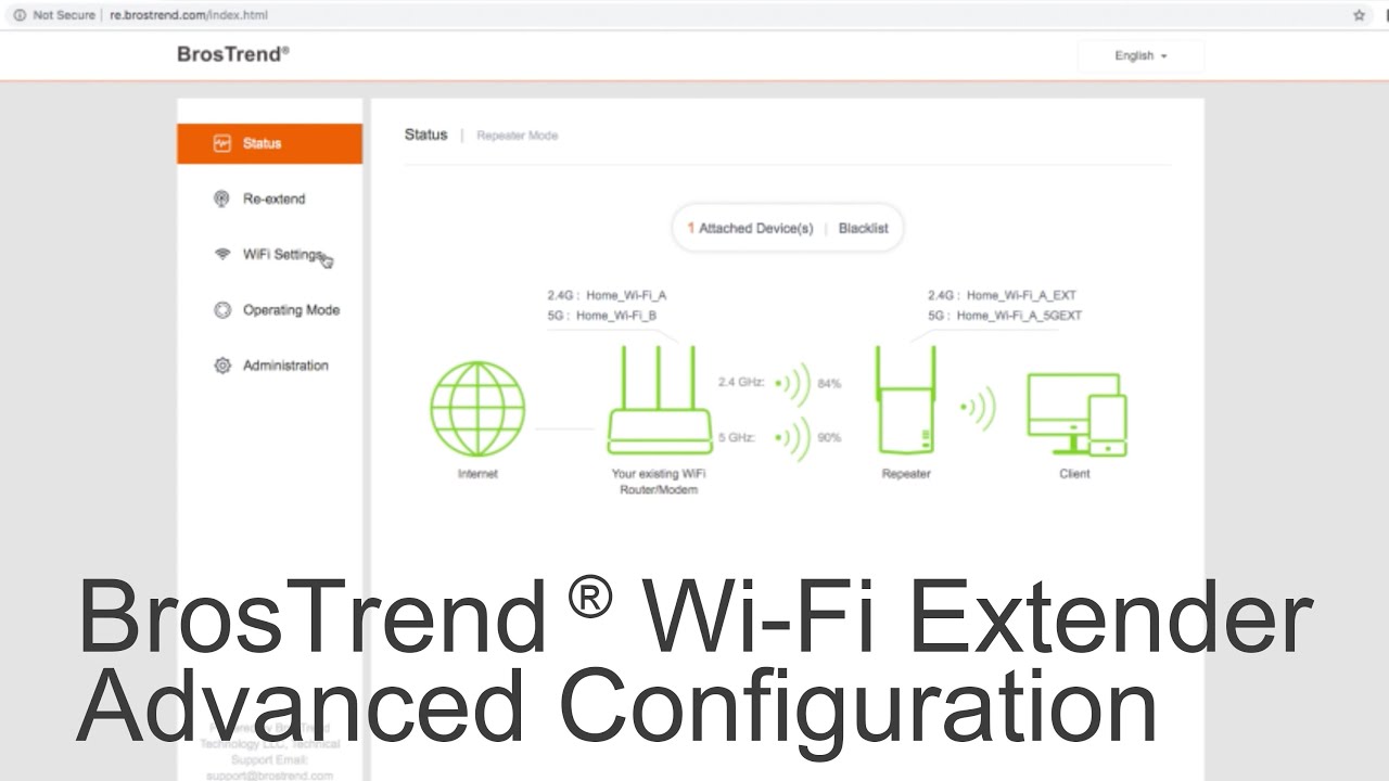 How to Change BrosTrend Wi-Fi Range Extender WiFi Settings and Re ...