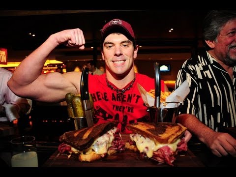 6lb Man vs Food Reuben Sandwich Challenge!! - YouTube