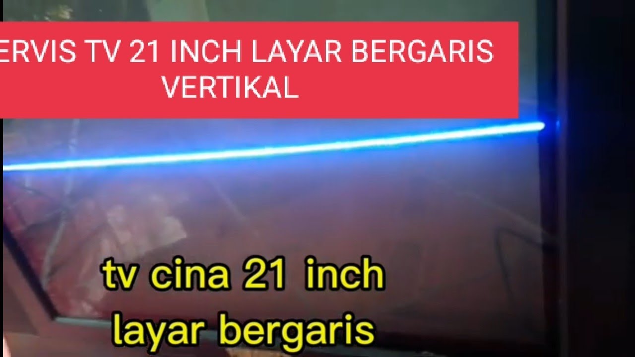 Servis tv tabung layar bergaris vertikal - YouTube
