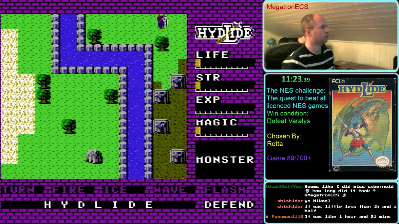 NES Challenge: Game#89: Hydlide(part 1) - YouTube