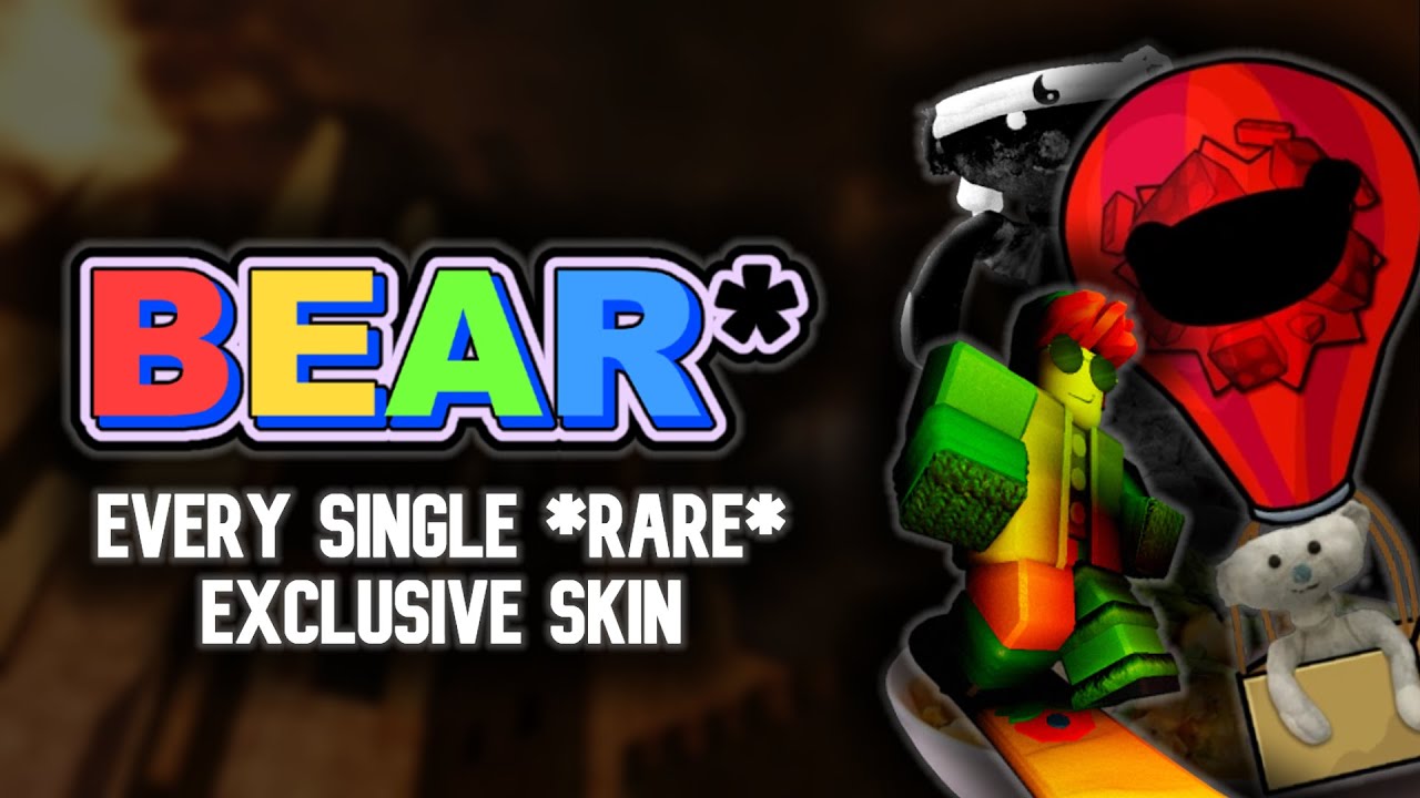 Every Single Known Exclusive Skin In Roblox Bear* (RAREST SKINS IN THE ...