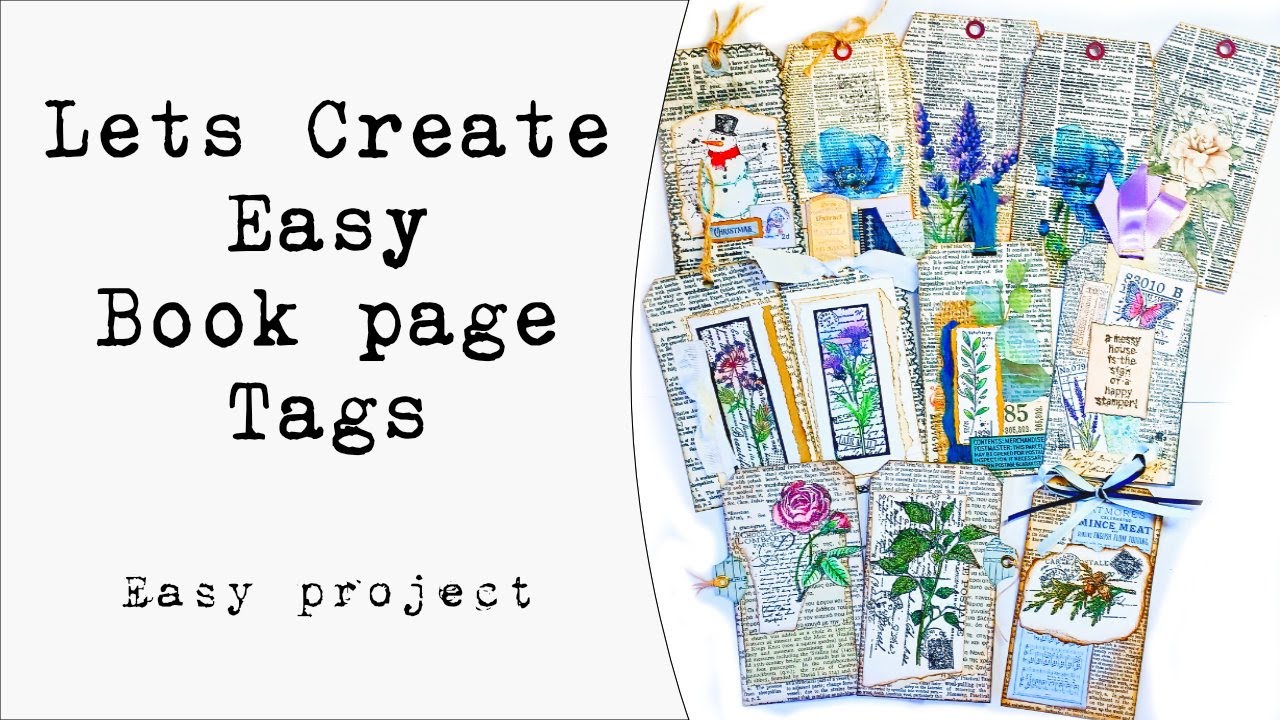 book page tags FREEBIE - YouTube