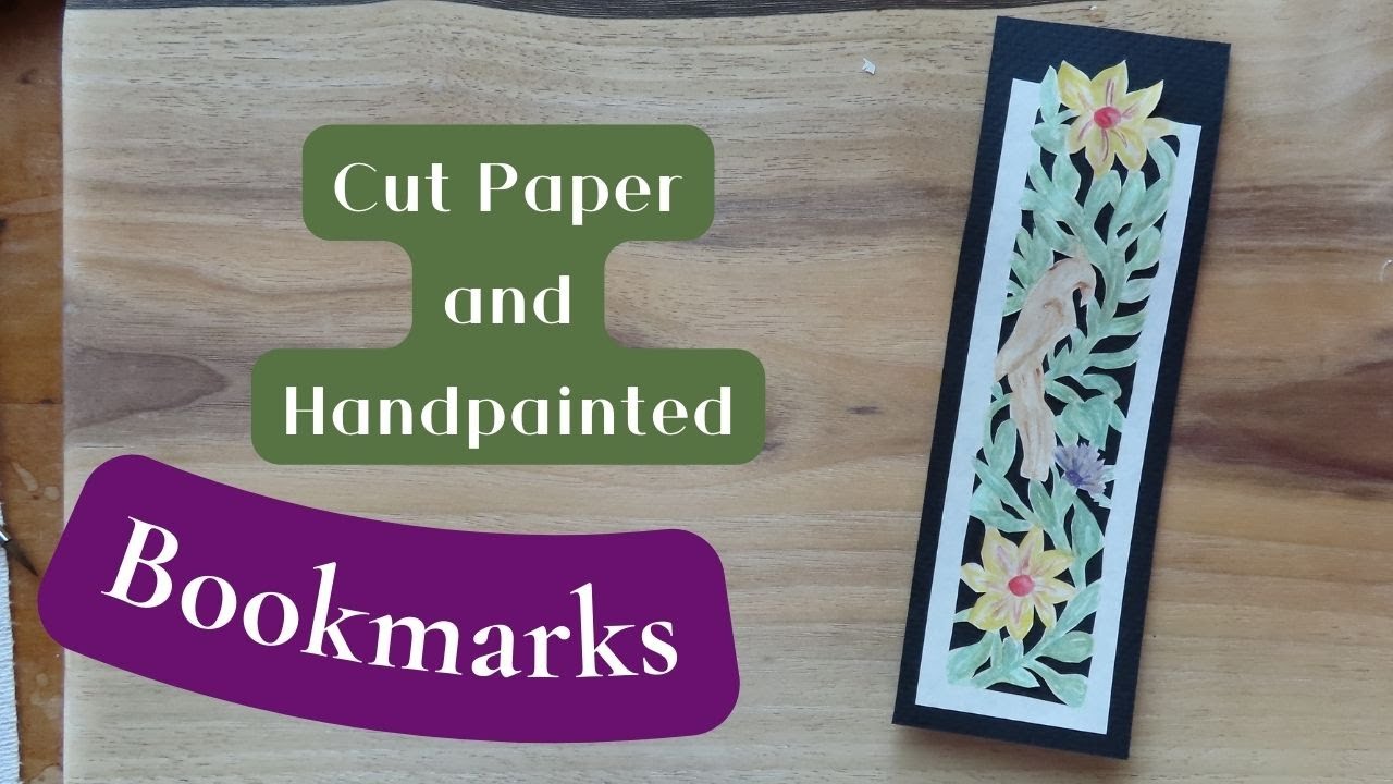 Paper Cutting and Watercolor a Lovely Bookmark - Scherenschnitte Craft ...