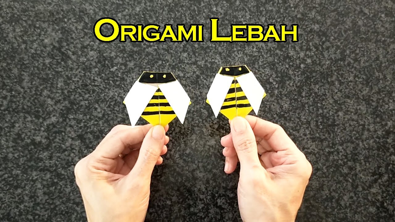 Cara Membuat Origami Serangga Lebah Dengan Mudah - YouTube