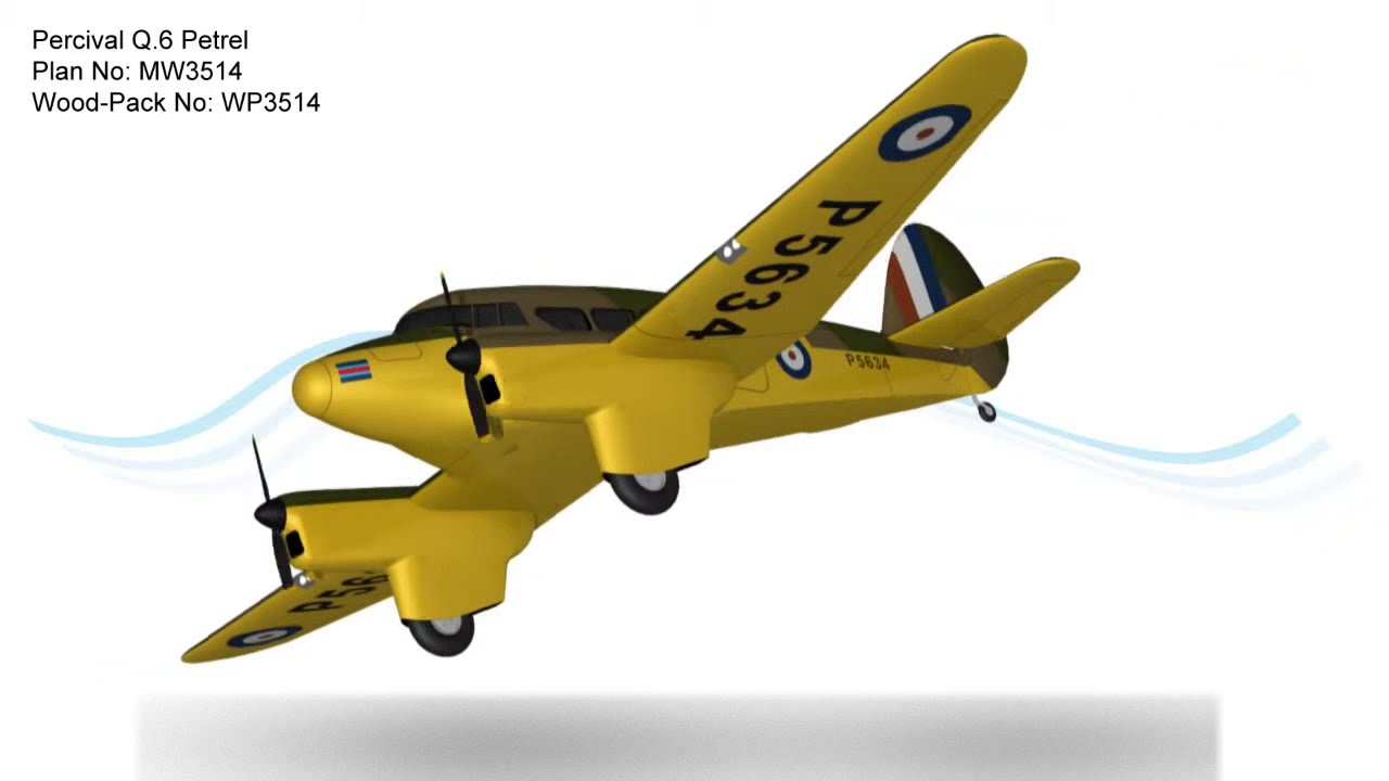 Percival Q.6 ‘Petrel’ RC Model Plan - YouTube