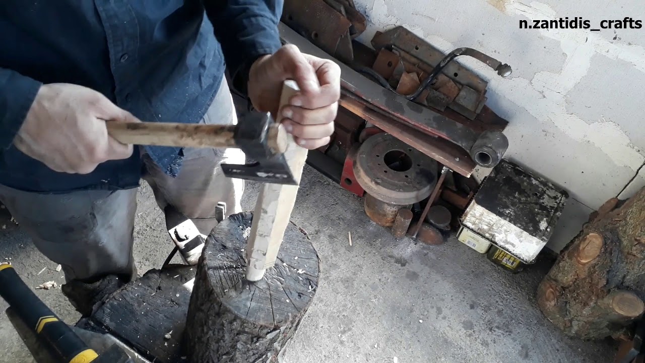 Φτιάχνω ένα στειλιάρι για το σφυρί σφυρηλάτησης. - YouTube