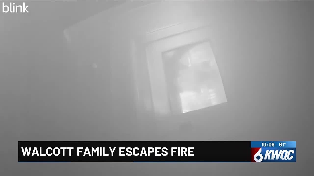Walcott family escapes fire - YouTube