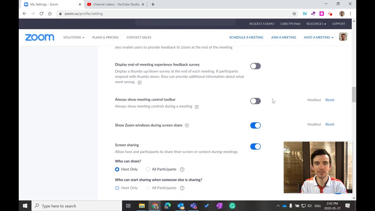 Additional Zoom settings - YouTube