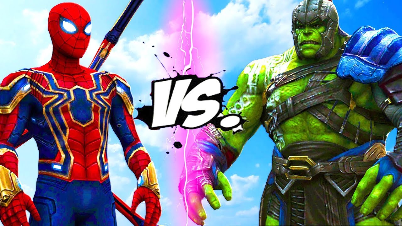 IRON SPIDER VS HULK RAGNAROK - EPIC BATTLE - YouTube