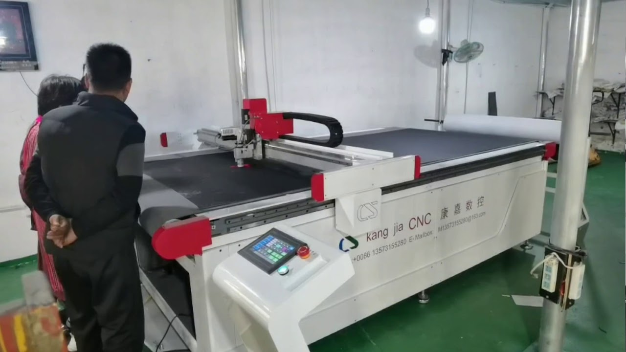 Seat cover cutting machine - YouTube