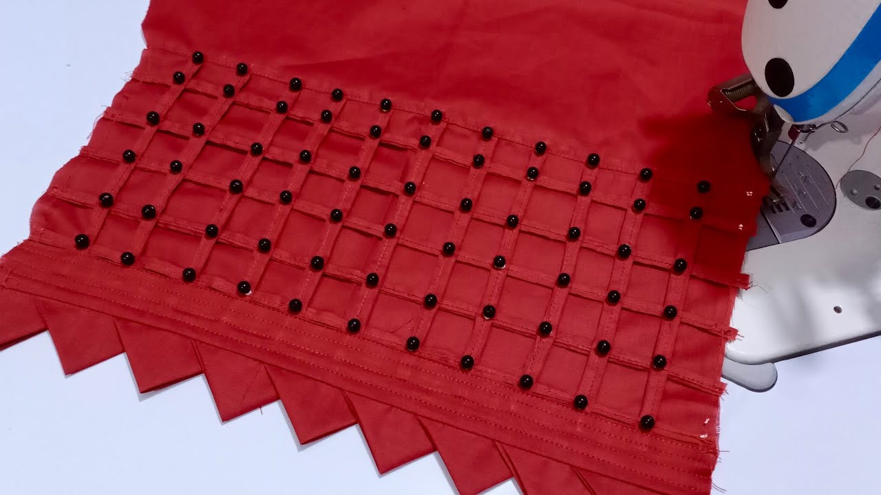 Box Style Trouser Design | Plane Fabric Patti with samosa Design | So ...