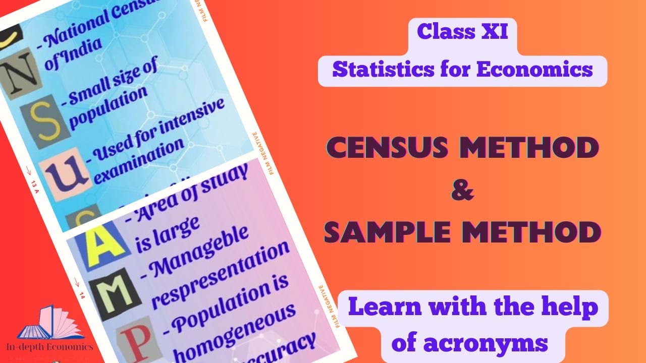 Census Method & Sample Method I Class 11 Economics -Statistics I Session 2024-25 - YouTube