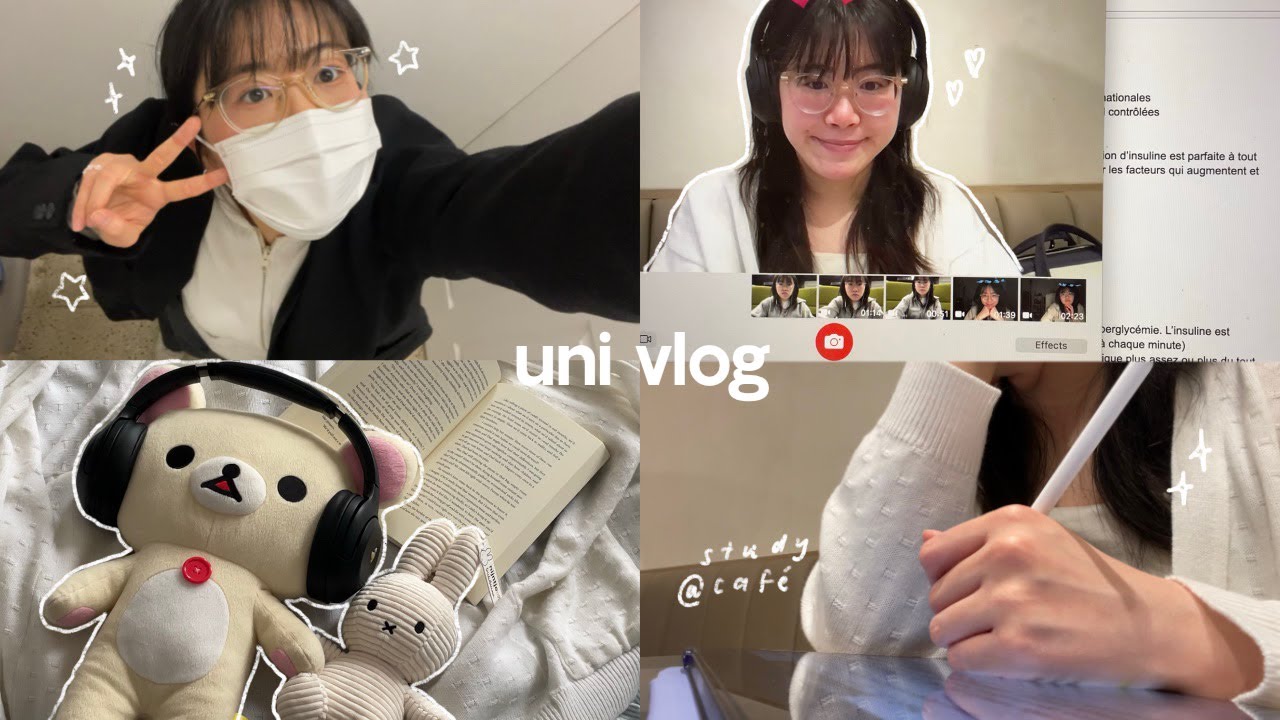 uni vlog 🎧 productive days on campus, lots of studying, album unboxing ...