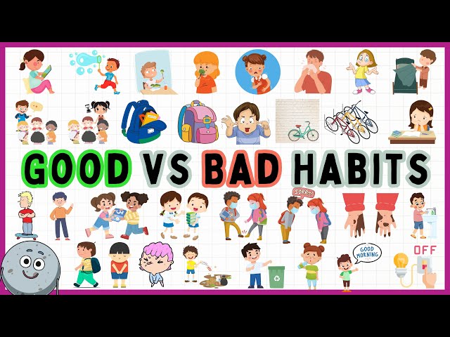 Bad Habits Chart For Kids Good Habits Chart Royalty Free Stock Images