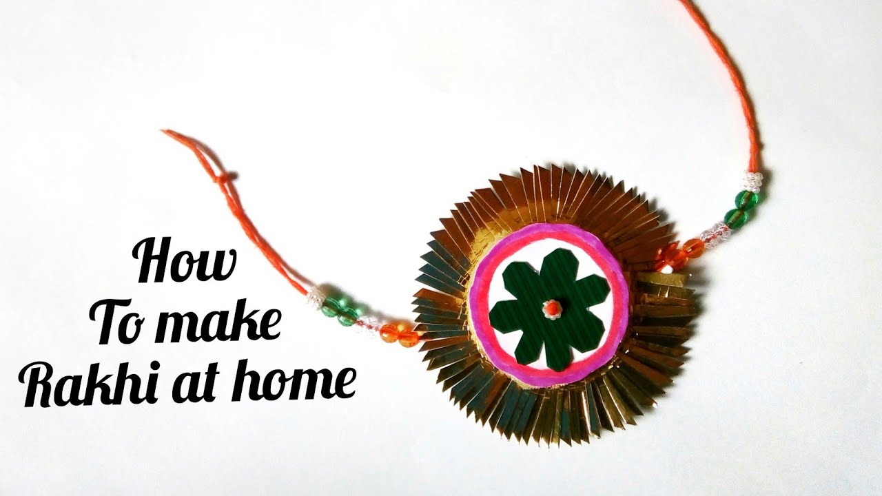 How to make rakhi at home/Rakhi making ideas at home/Rakhi banane ka ...