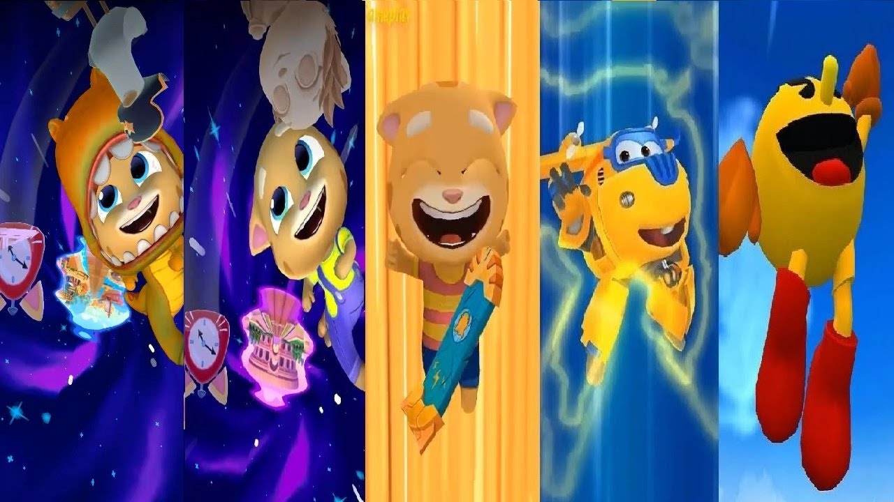 TALKING TOM GOLD RUN 2 VS Talking Tom Hero Dash Super Wings : Jett Run ...