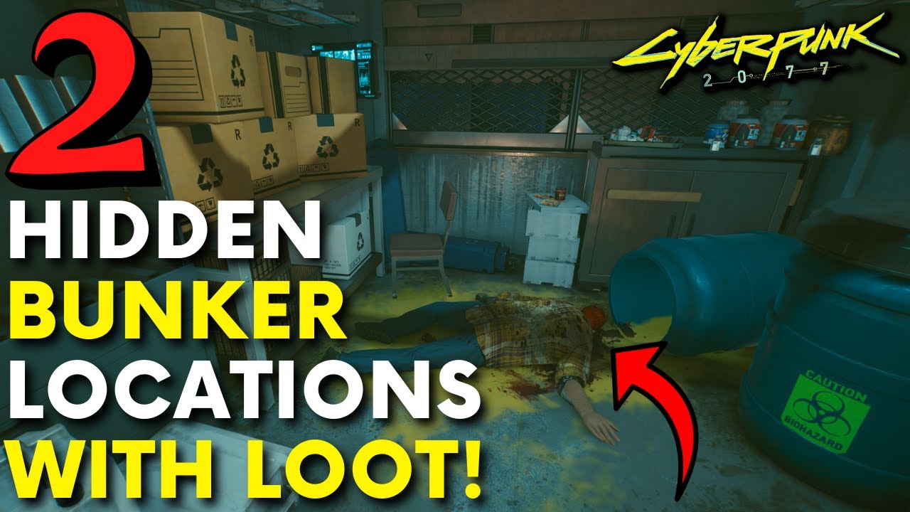 Cyberpunk 2077 - 2 HIDDEN BUNKER LOCATIONS! | Skill Shards, Components ...