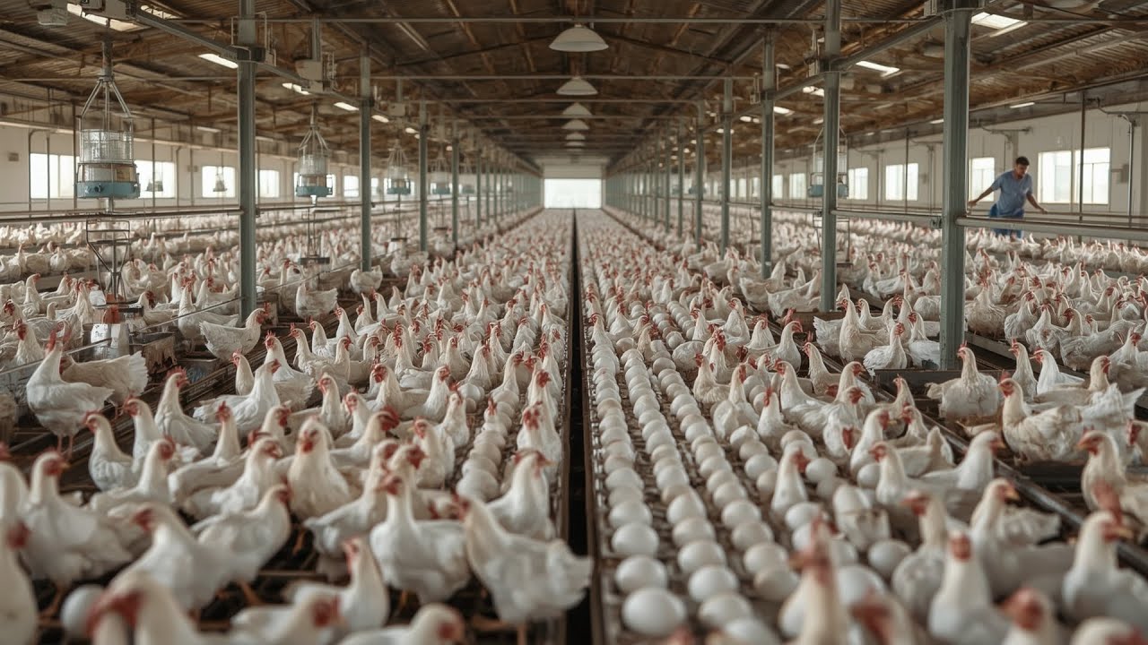 Daily life on a chicken farm - SANG FARM - It's sad when chickens lay ...