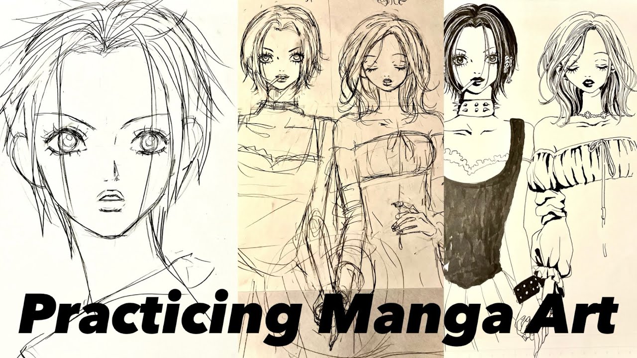 Manga Drawing Practice | Inspired by Ai Yazawa’s NANA - YouTube