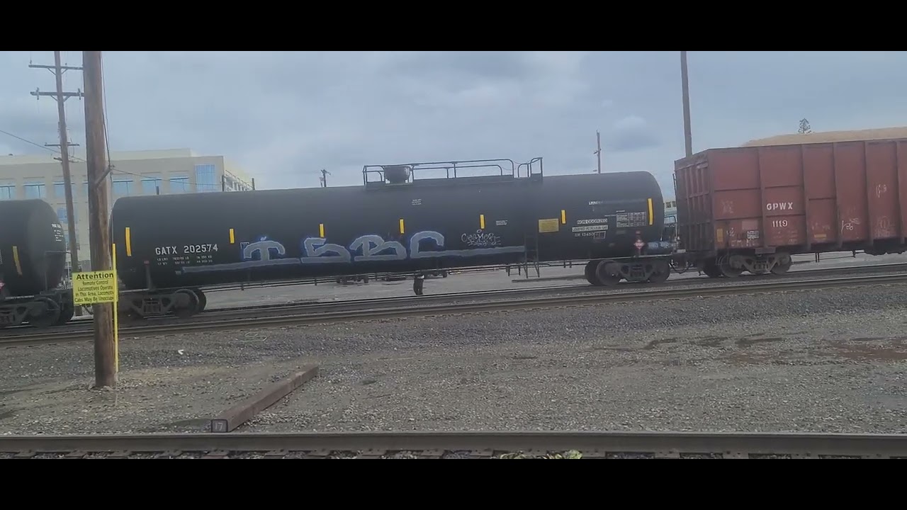 Union Pacific 9912 leads a manifest in Roseville, CA - YouTube