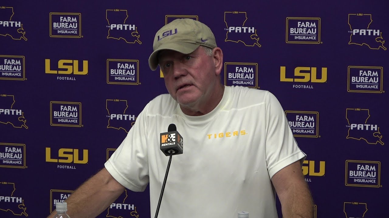 LSU Brian Kelly talks Tigers prep, 'Today was about mindset' - YouTube