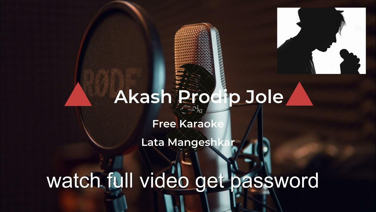 Akash Prodip Jwale || Karaoke || Lata Mangeshkar || - YouTube