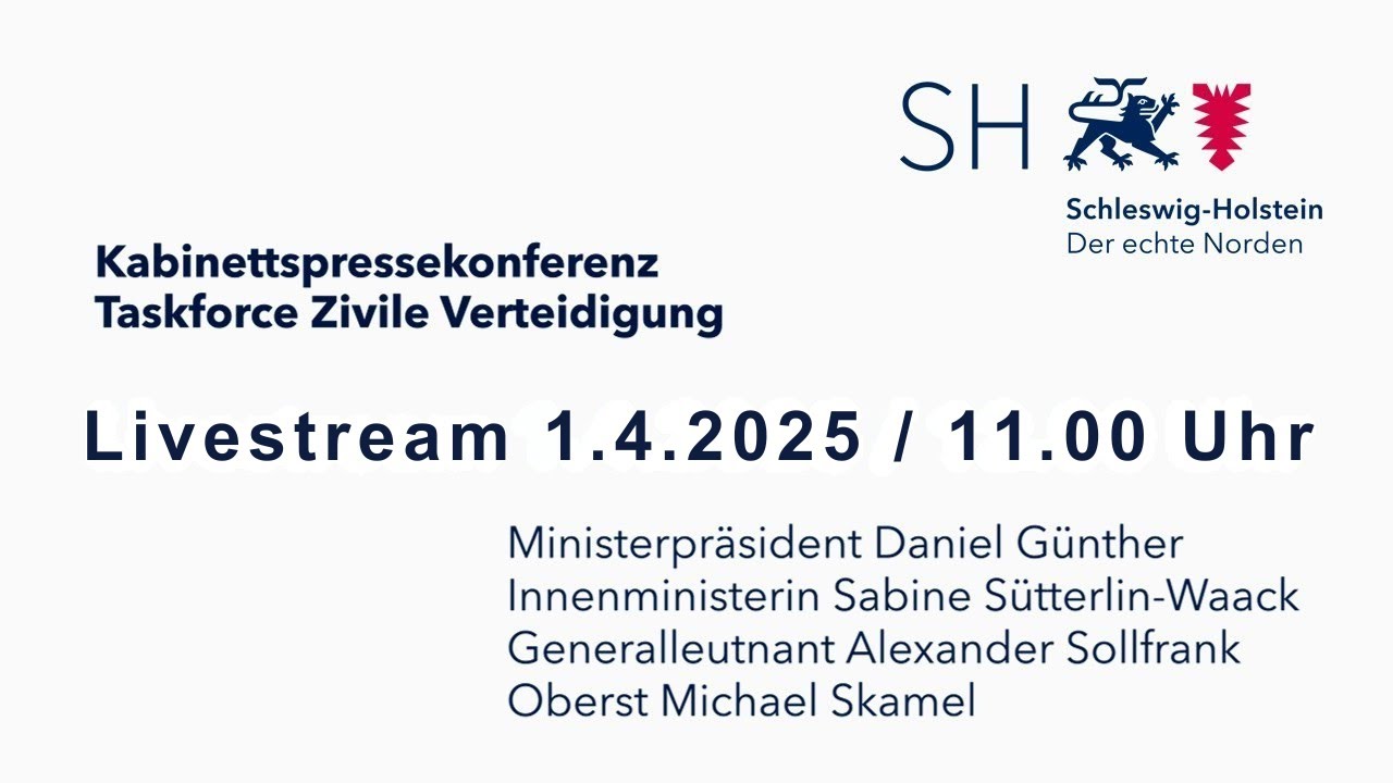 Pressekonferenz: Taskforce Zivile Verteidigung - YouTube