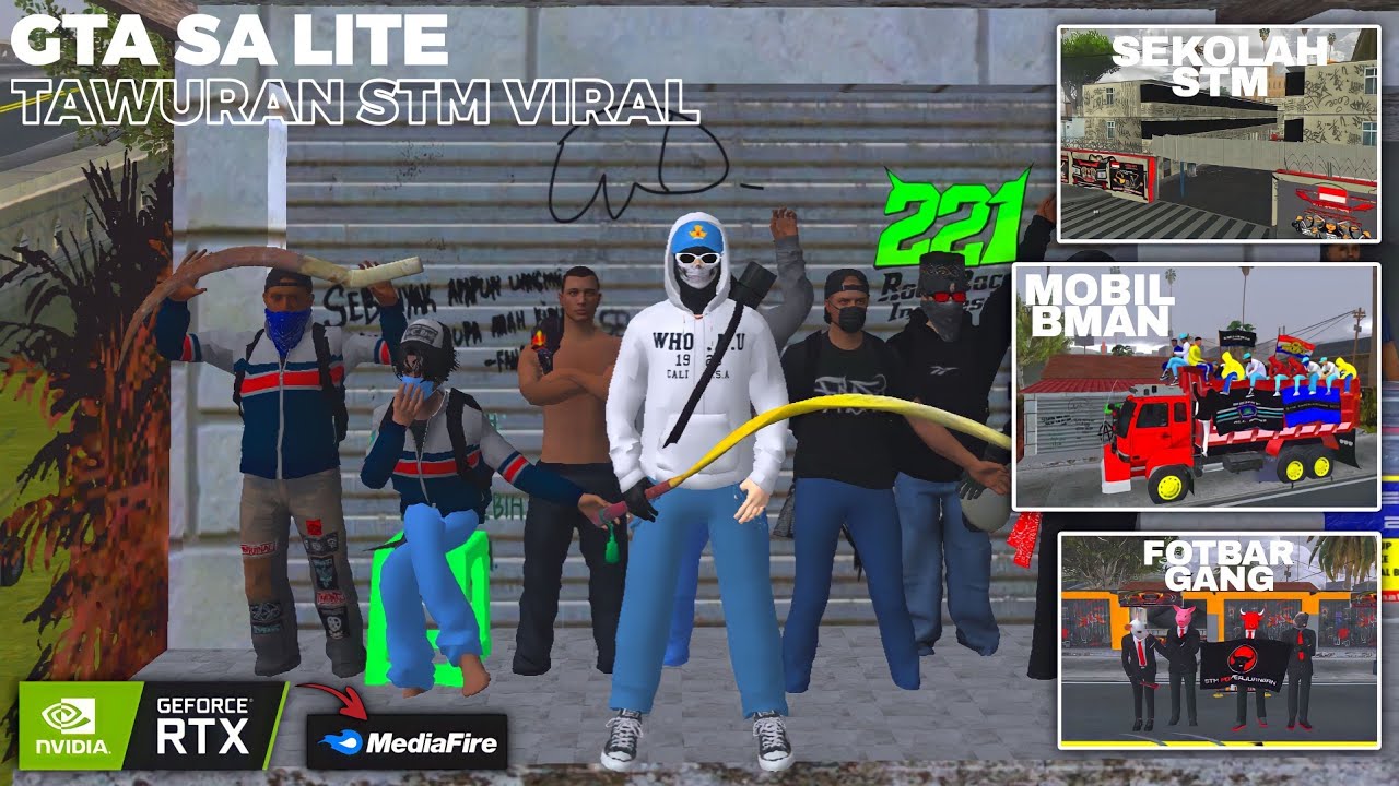 RILIS🔥GTA SA LITE FULL MOD TAWURAN STM V10 TERBARU 2023 CUMAN 200 MB ...