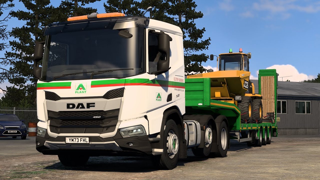 ETS2 1.50 daf xd A plant hire promods 2.70 - YouTube