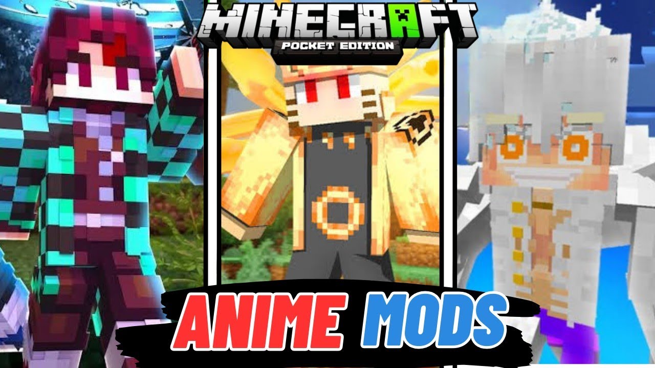 Top 3 Best Anime Mods for Minecraft PE || 1.20+ Download - YouTube