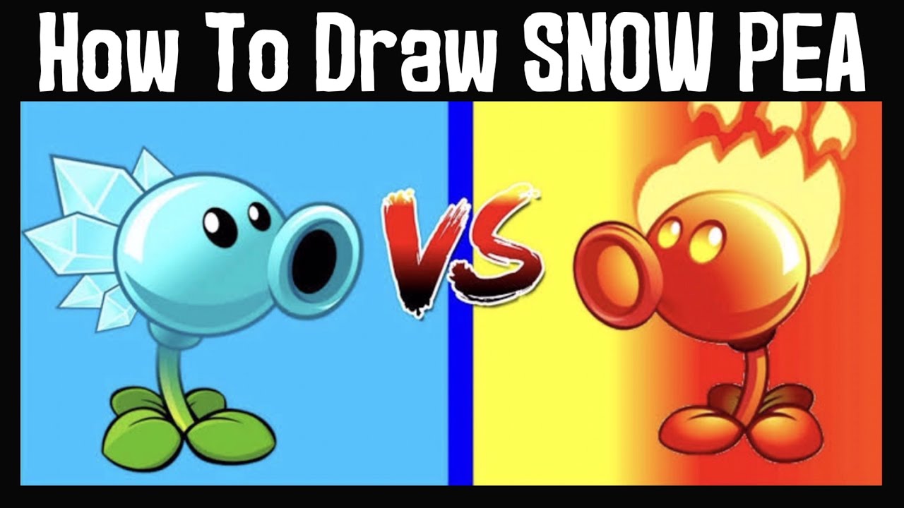 How To Draw Snow Pea - YouTube
