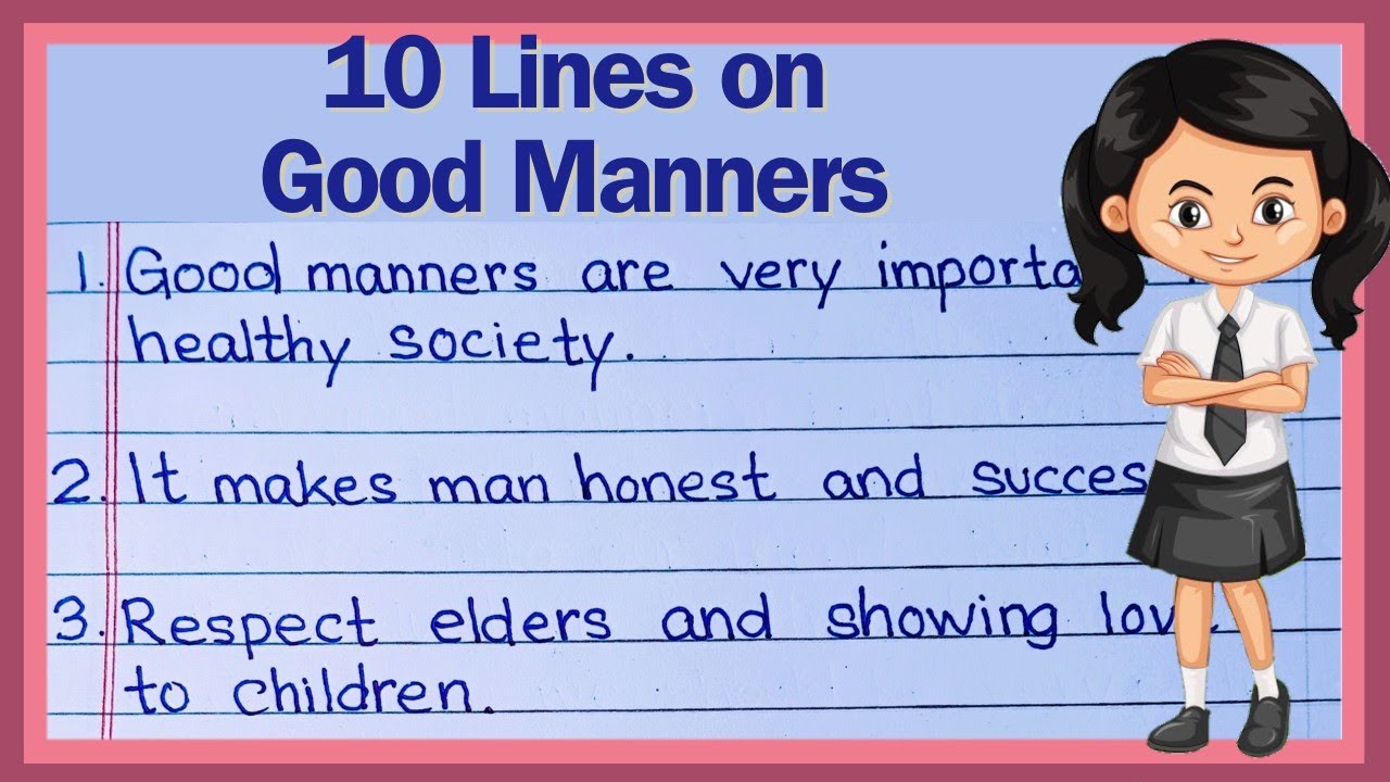 10 lines on good manners in English | Essay on good manners in English ...