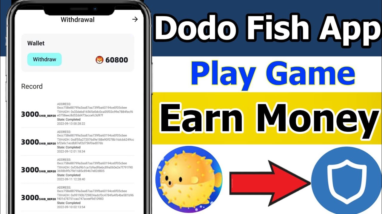 Dodo Fish Play Game Earn Money Instant Withdraw Poof || Dodo Fish App ...